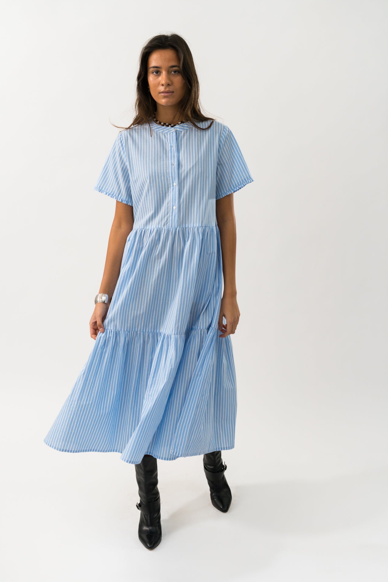 FieLL dress – timeless blå cotton maxi dress | Lollys Laundry